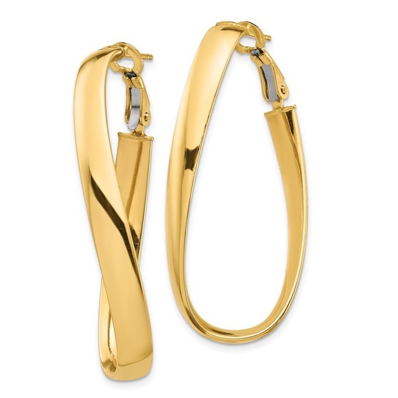 Million Charms | Jewelry | 4k Yellow Gold 5mm Twisted Oval Omega Back ...